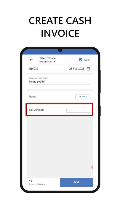 BizOps App - Create Cash Invoice without adding Customer - YouTube