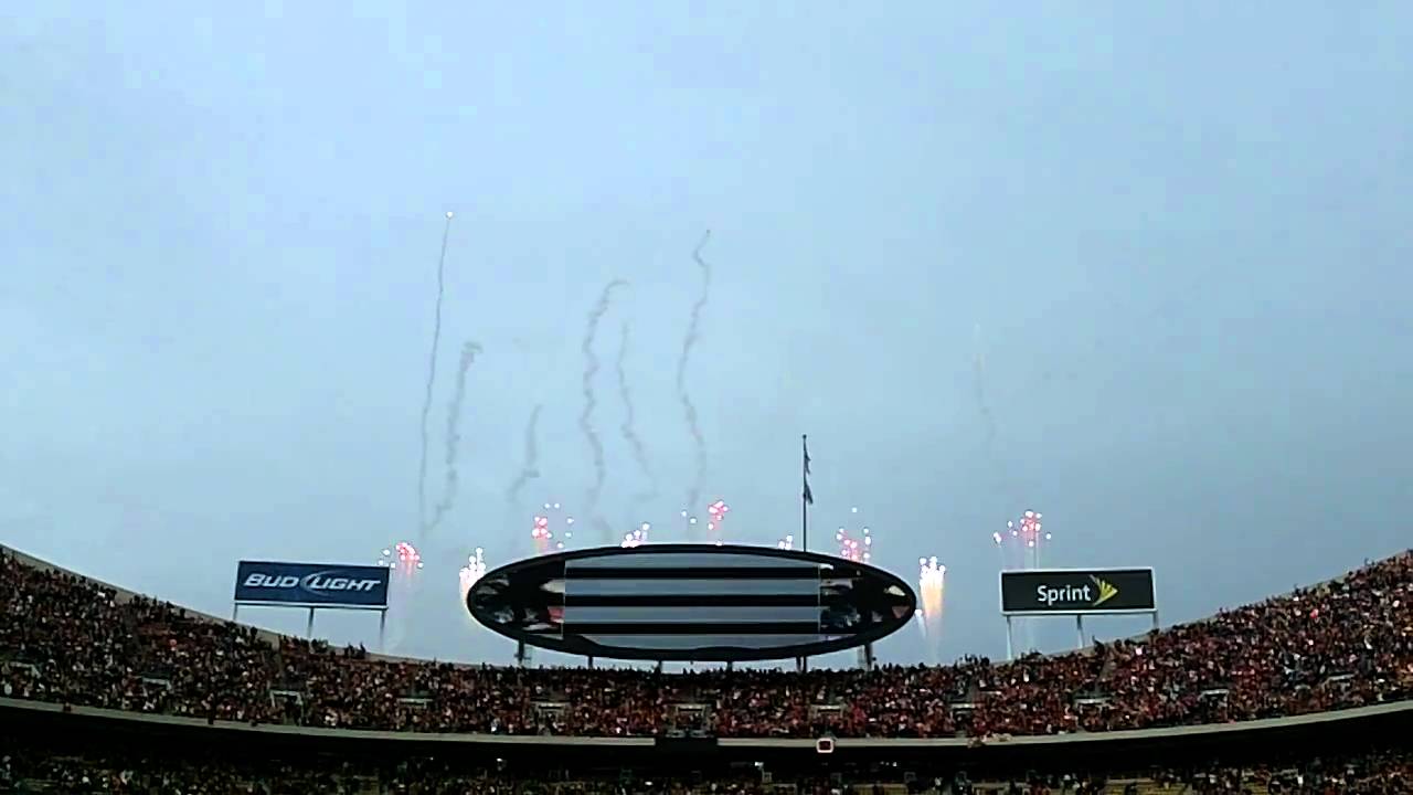 Kansas City Chiefs playoff stealth bomber fly over - YouTube