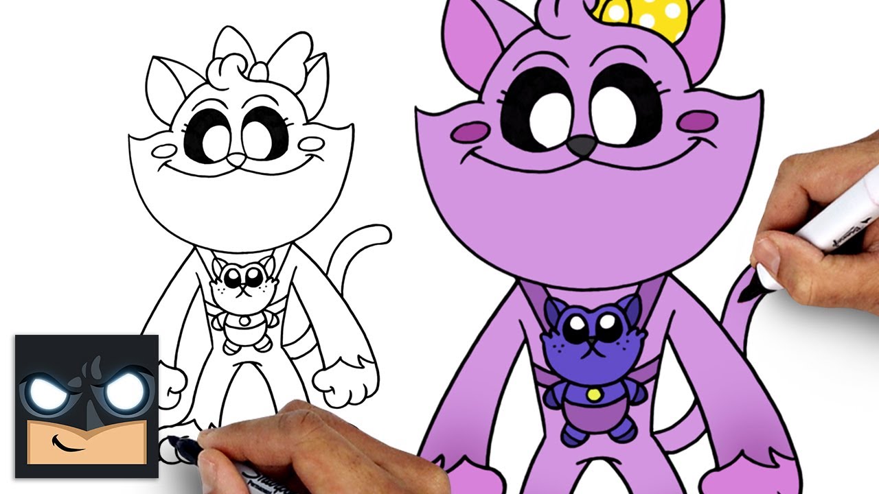 How To Draw Mrs.CatNap | Smiling Critters - YouTube