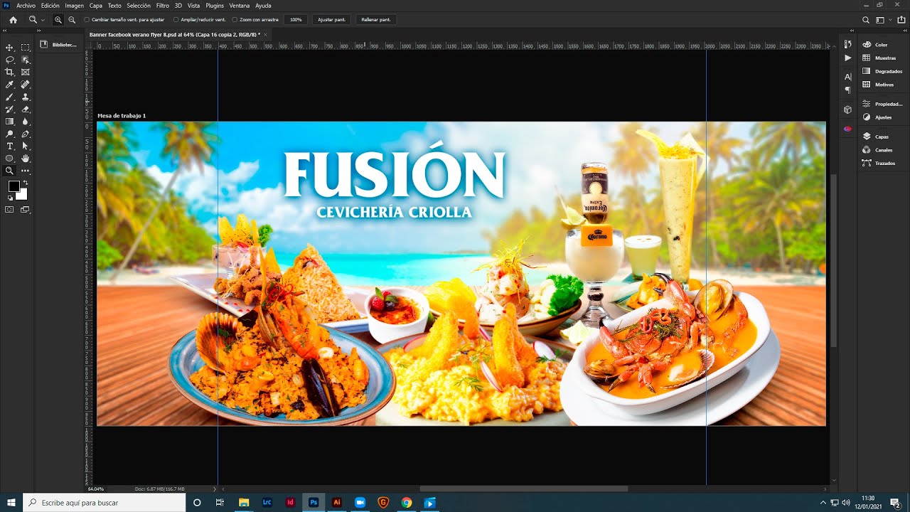 Diseño Banner FanPage, cevicheria - YouTube