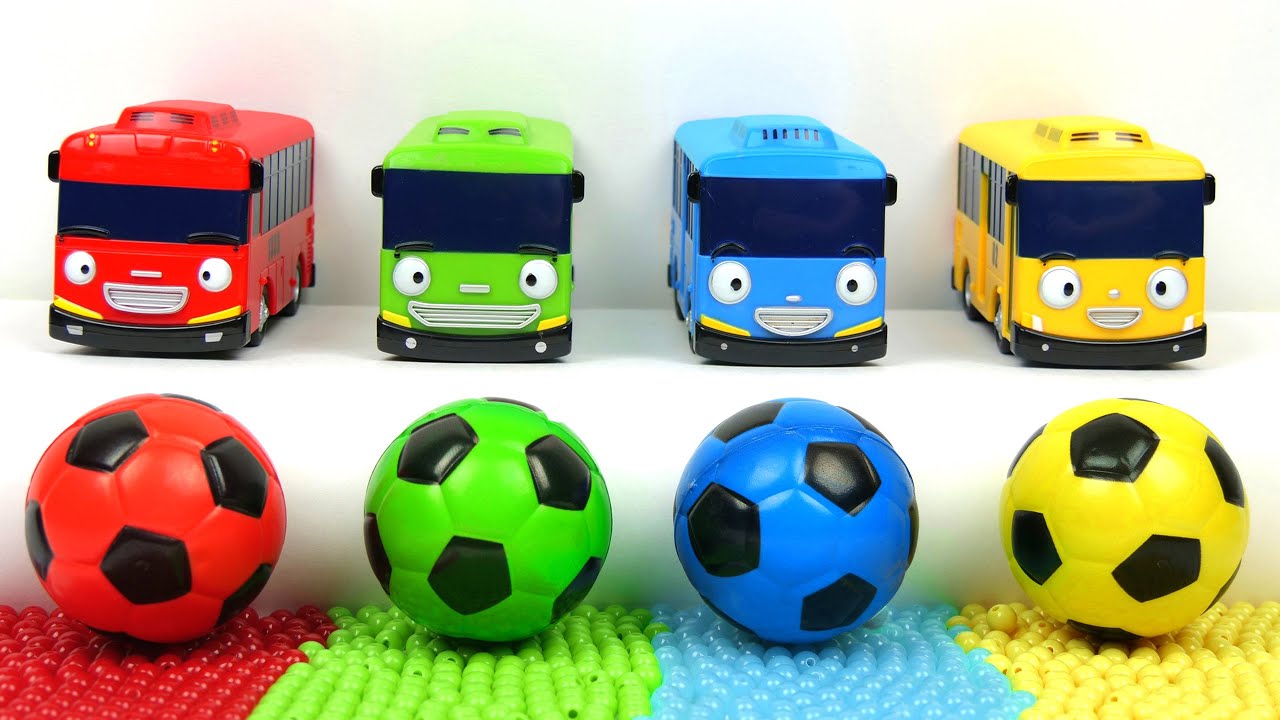 4 Colorful Buses with Rainbow Stress Balls with Magic Beads and Wrong ...