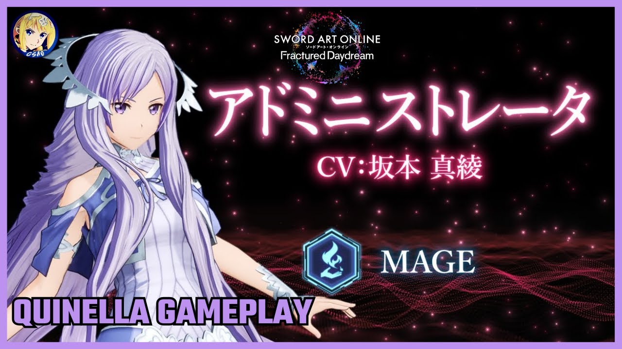 SWORD ART ONLINE Fractured Daydream — QUINELLA ADMINISTRATOR Gameplay ...