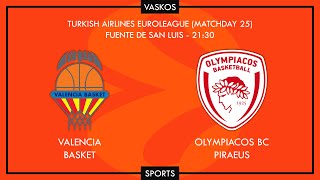 🔴 LIVE | ΒΑΛΕΝΘΙΑ - ΟΛΥΜΠΙΑΚΟΣ | ΕΥΡΩΛΙΓΚΑ | VALENCIA - OLYMPIACOS | 24 ...