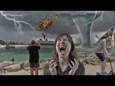Sea monster off the coast of the USA! waterspout destroyed Louisiana