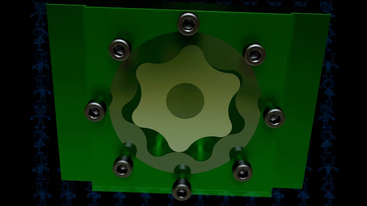 Gerotor Pump Mechanism 3D Model - YouTube