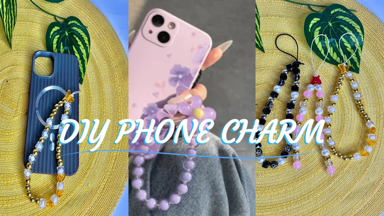 How to Make Beaded Phone Charms | Easy DIY Beaded Phone Strap Tutorial ...