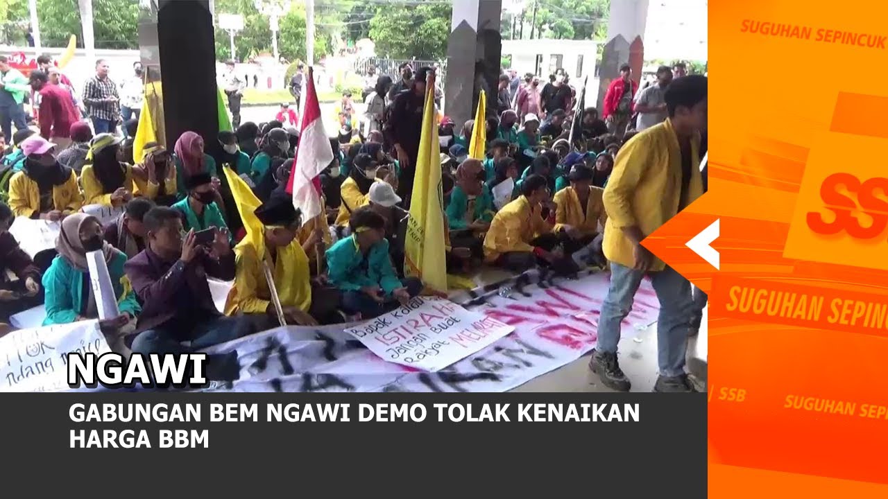 NGAWI - Gabungan BEM Ngawi Demo Tolak Kenaikan Harga BBM - YouTube