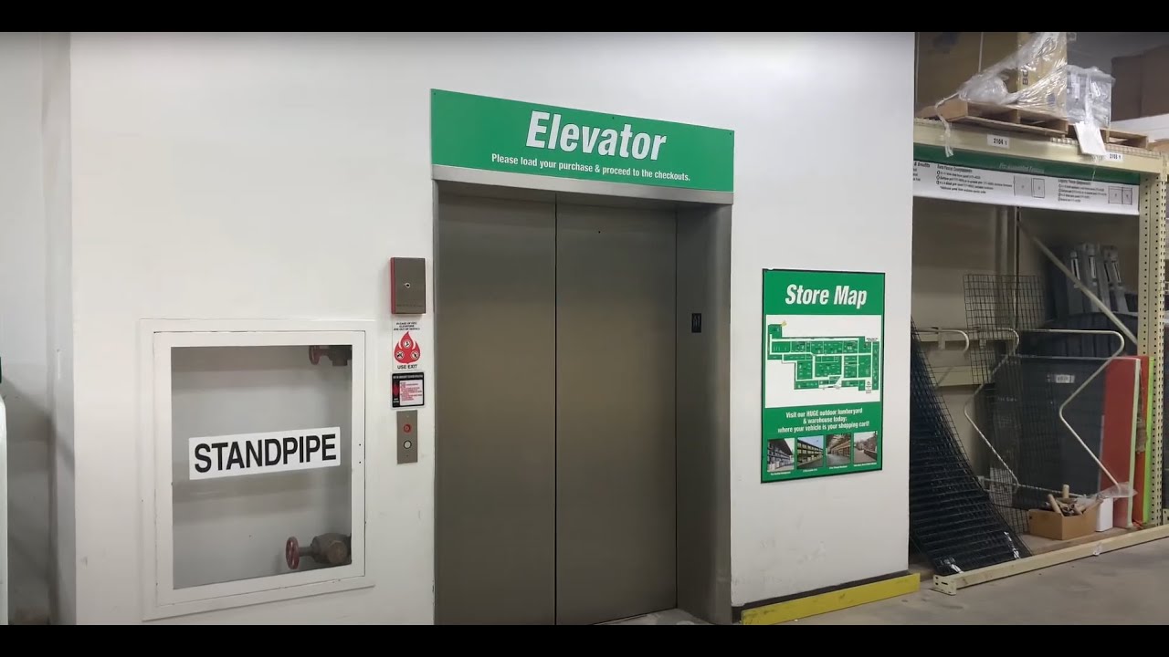 HUGE Motion-Control Hydraulic Elevator @ Menard's - Tinley Park, IL ...