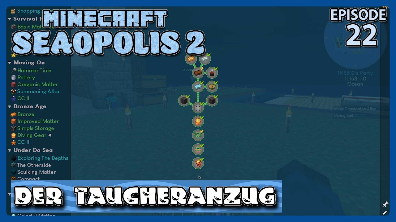 Wir können jetzt Taucheranzüge bauen #22 ⛏️Minecraft Seaopolis 2 🐟 Lets ...