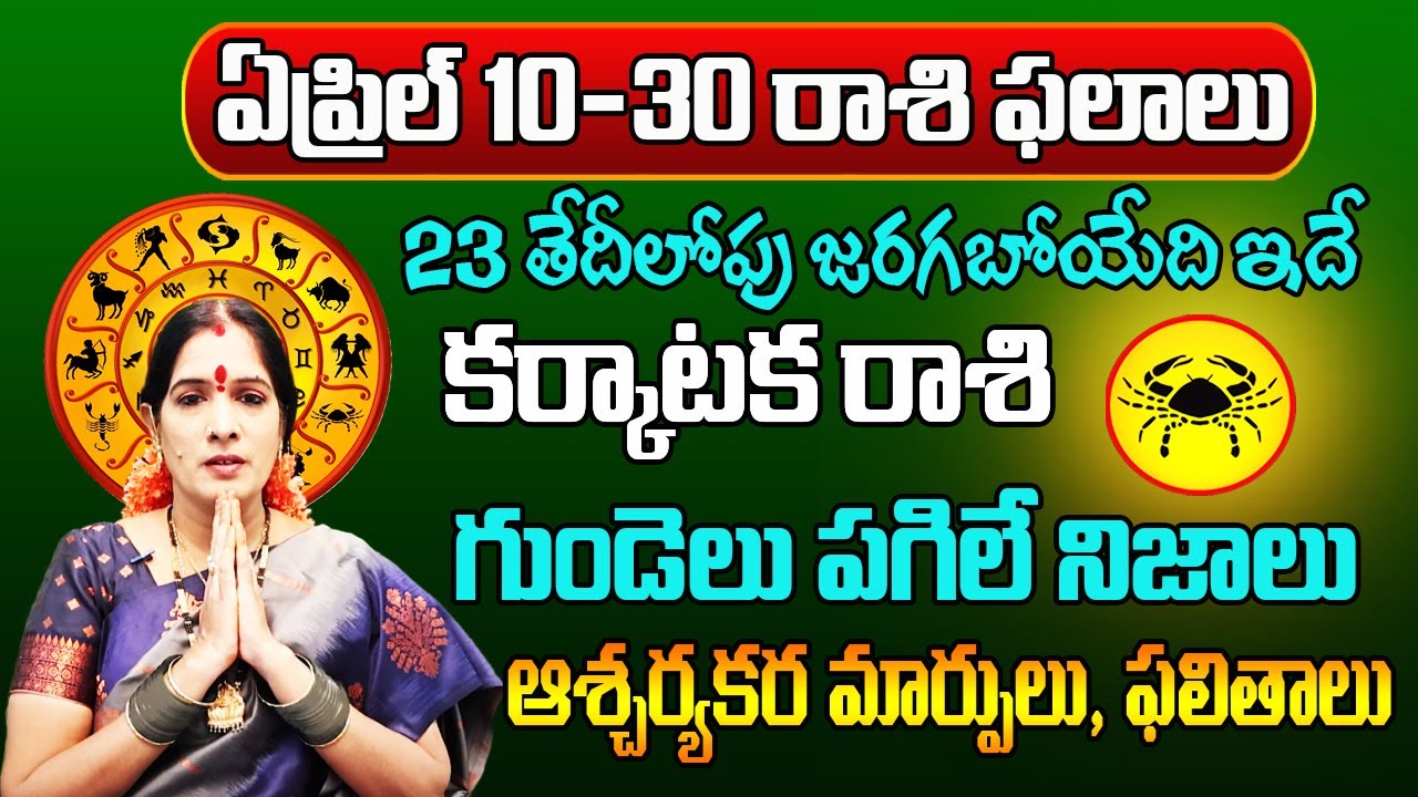 Karkataka Rasi Phalalu 2024 Telugu | Karkataka Rasi Phalalu April 2024 ...