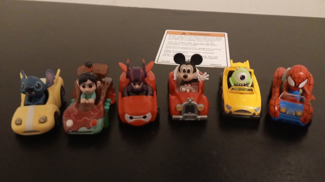 Hot Wheels Disney race verse 4 pack and Michael lozowski and Spiderman ...
