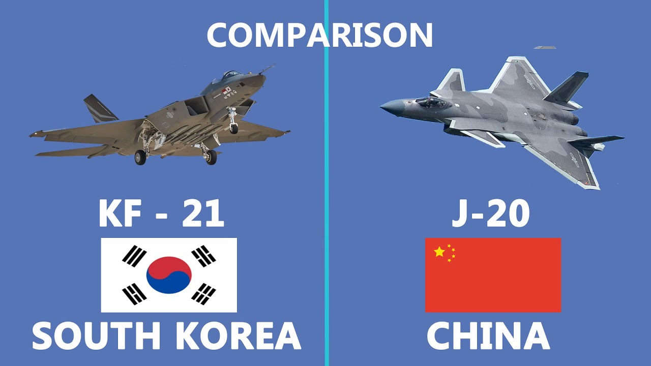 Comparisons of KF 21 Boramae vs Chinese J 20 fighter jet - YouTube