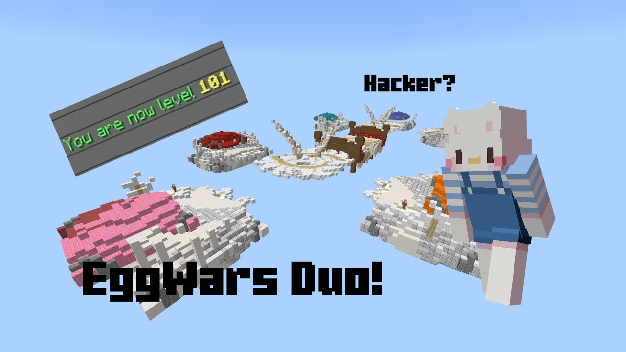 [EggWars Duo] Getting called as Hacker again, reached 101 Levels! (Map ...