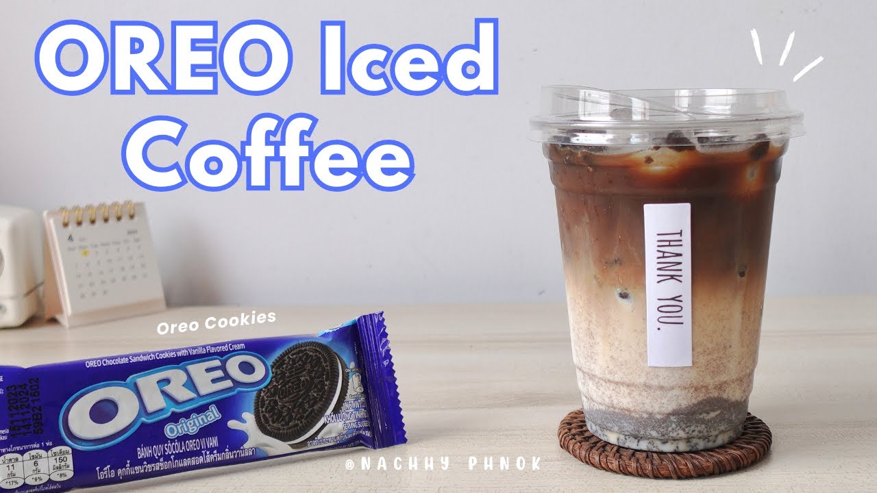 Oreo Iced Coffee Latte with instant coffee I home cafe - YouTube