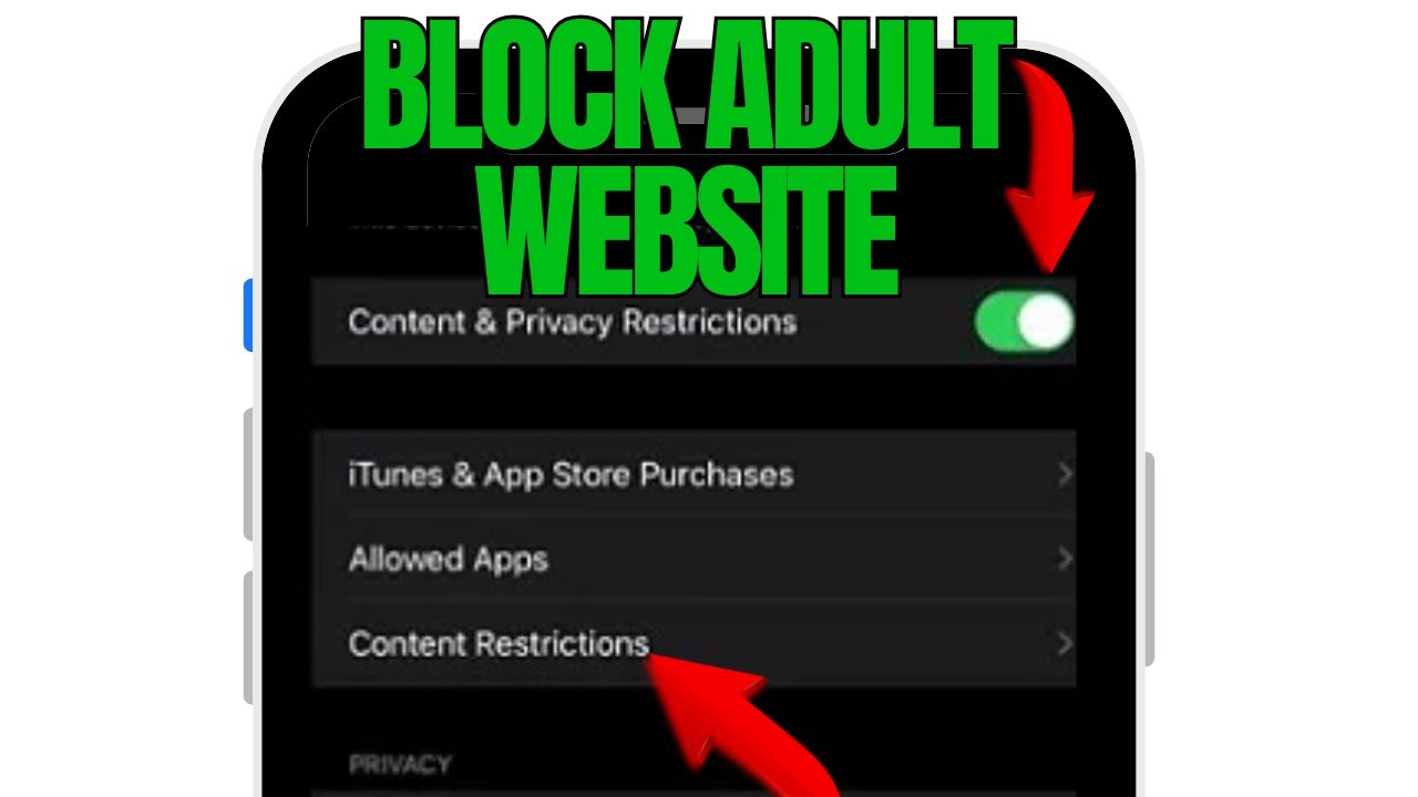 How to Block Adult Website on IPHONE - YouTube