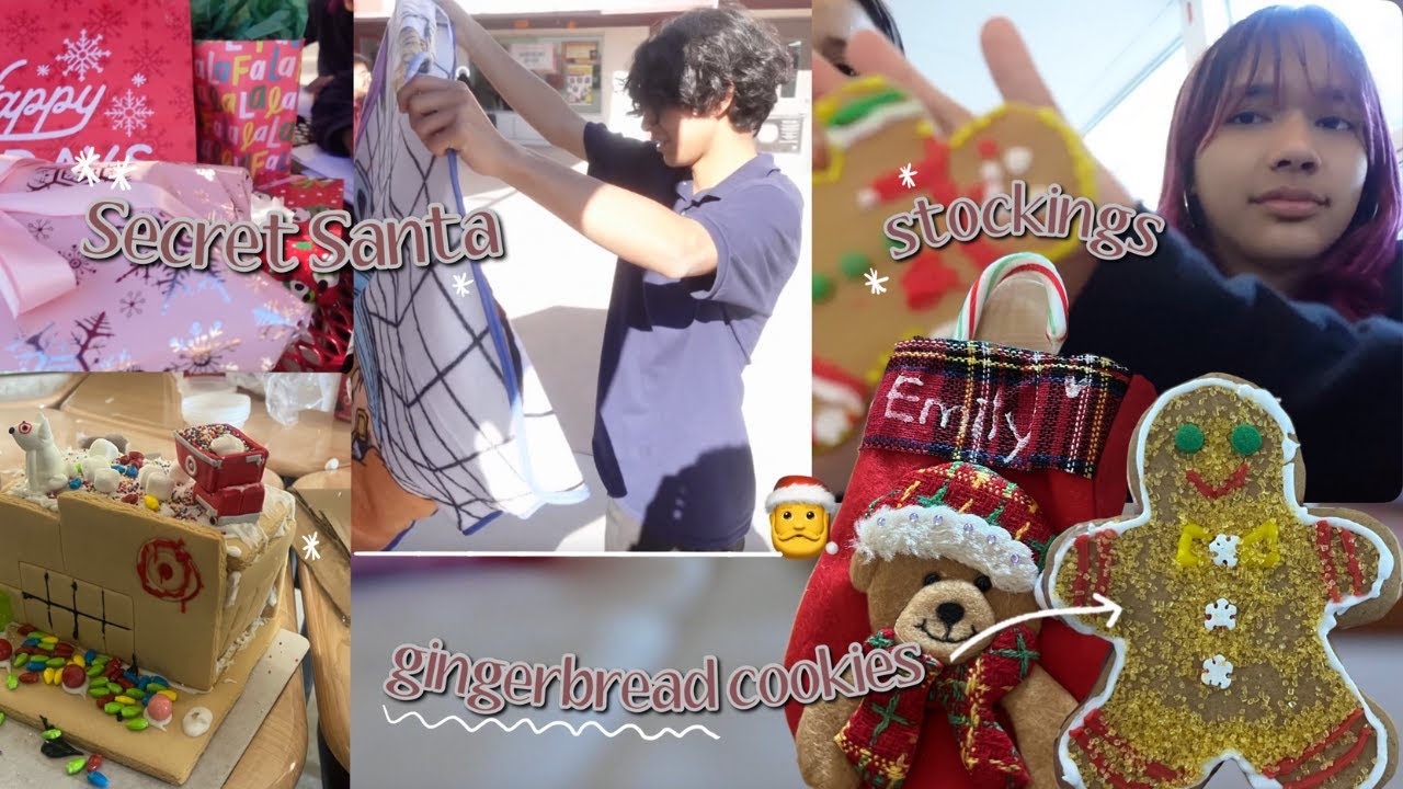 secret santa, white elephant, decorating cookies, gingerbread house ...