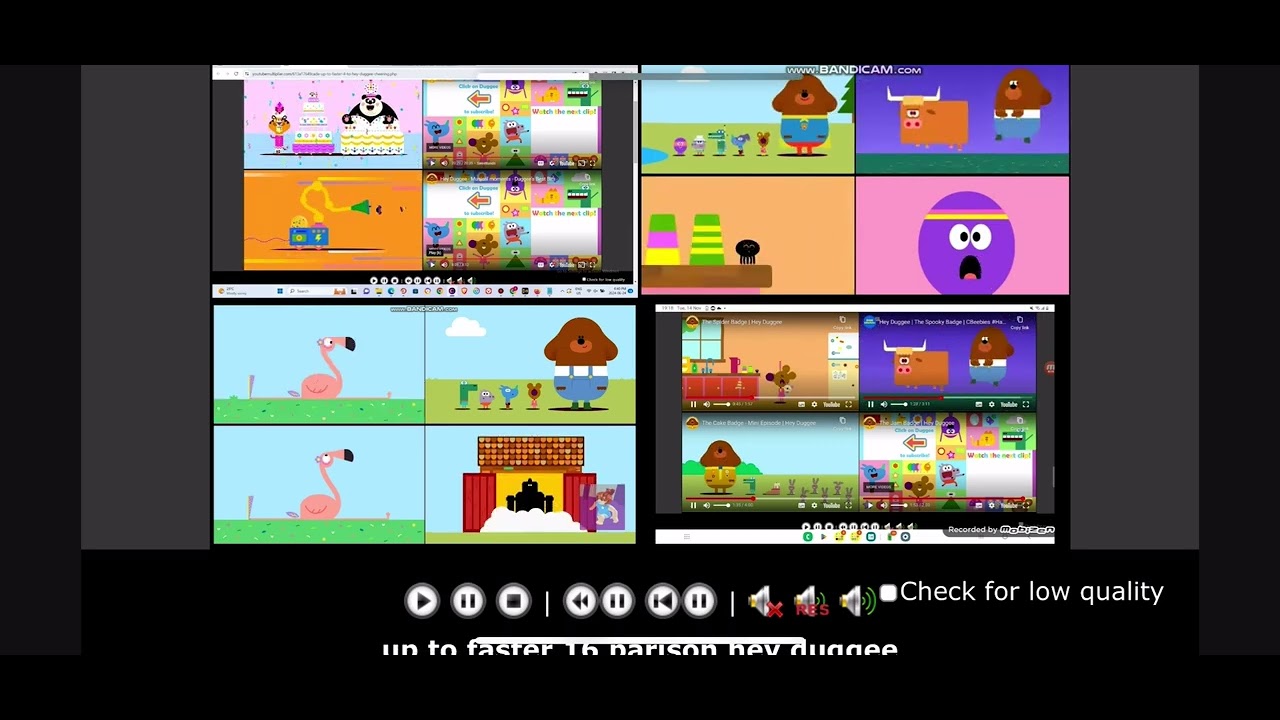 up to faster 16 parison to hey duggee - YouTube