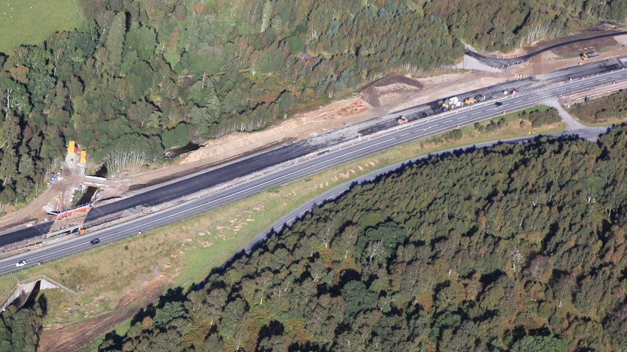 Milestone for A9 dualling programme - YouTube