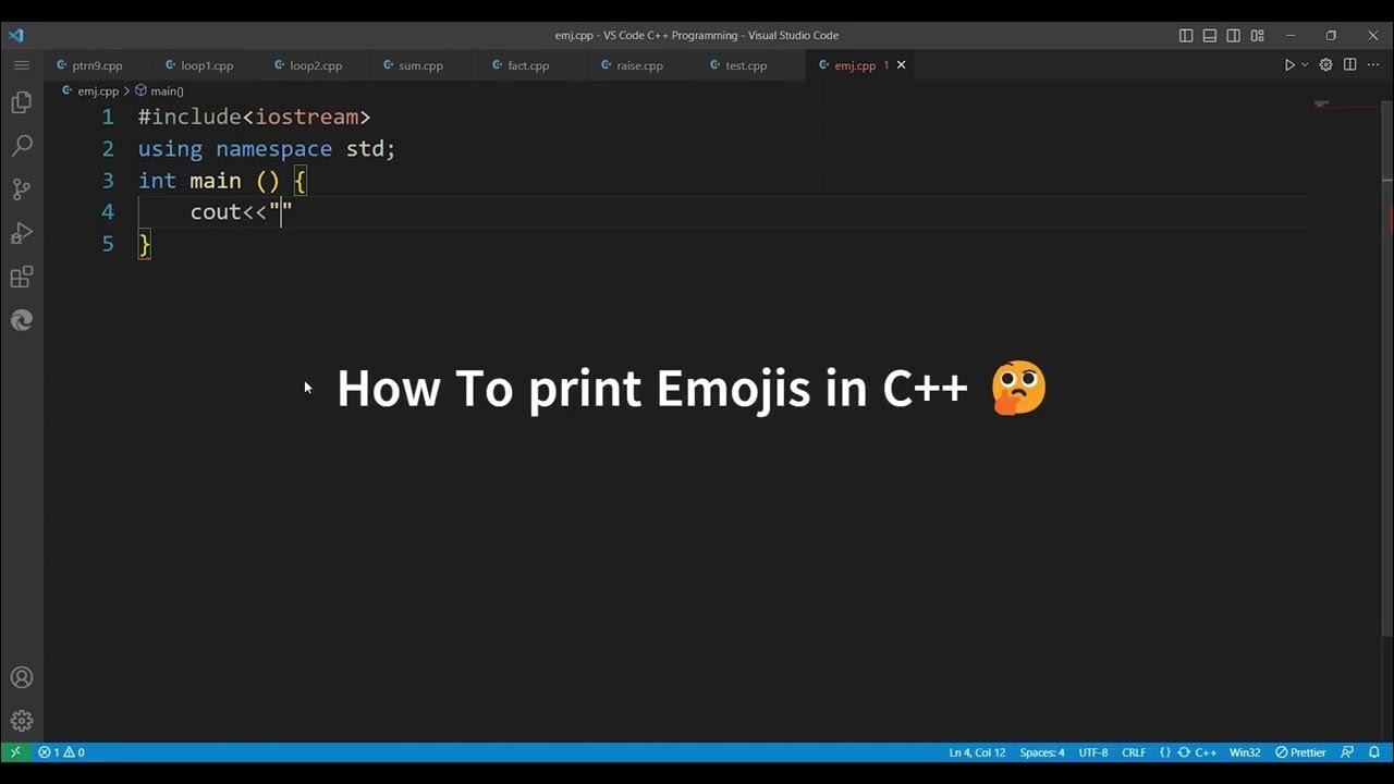 How To Print Emojis In C C Programming Clanguage Codding Trendingvideo Programming