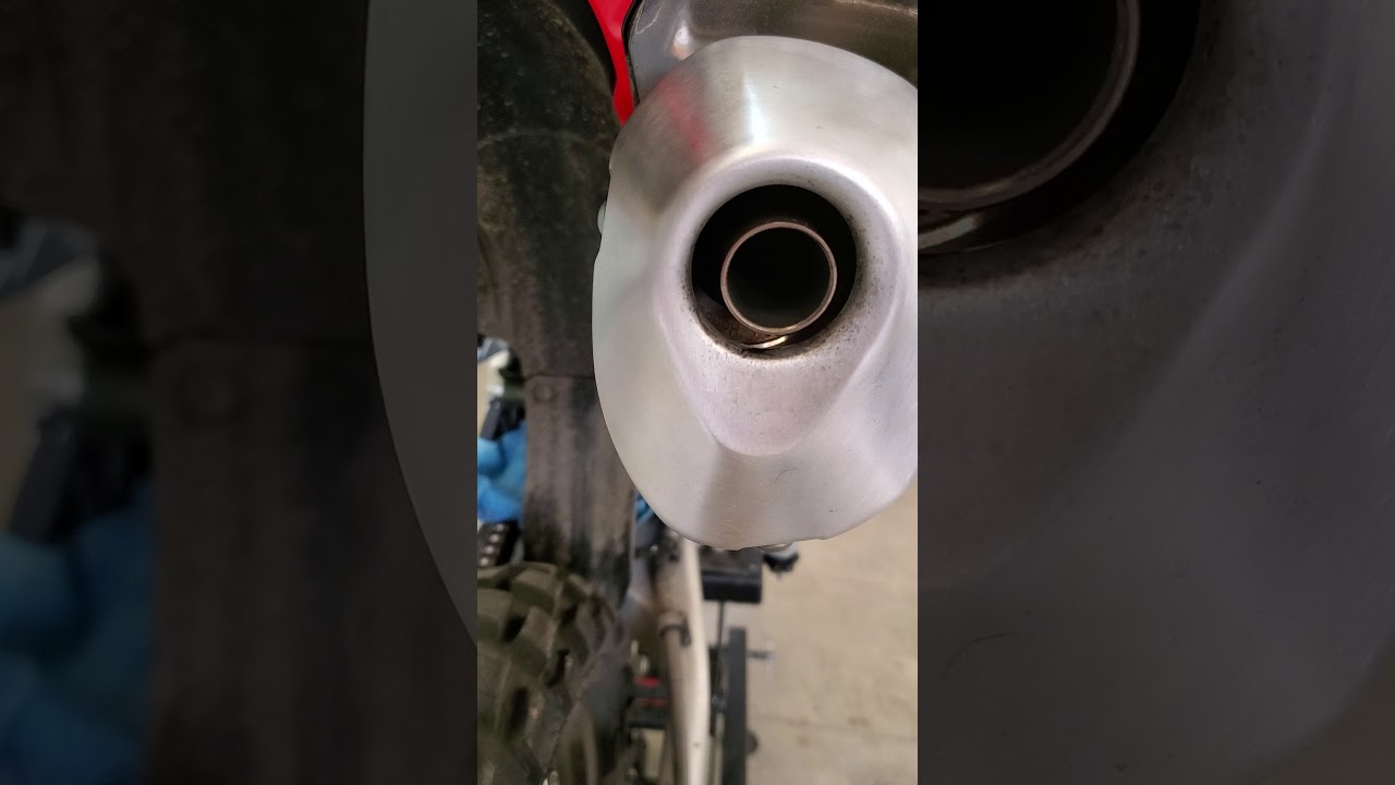 Honda CRF450L exhaust mod #5 - YouTube