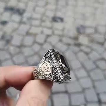 Серебряные кольца с камнями именные Циркон черный - YouTube