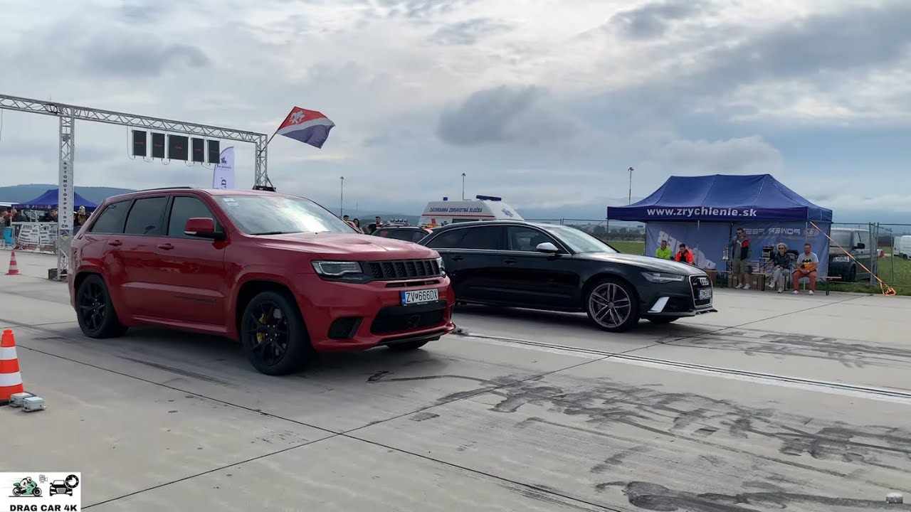 Jeep Trackhawk vs Audi RS6 DRAG RACE 1/4 mile 🚦🚗 - 4K - YouTube