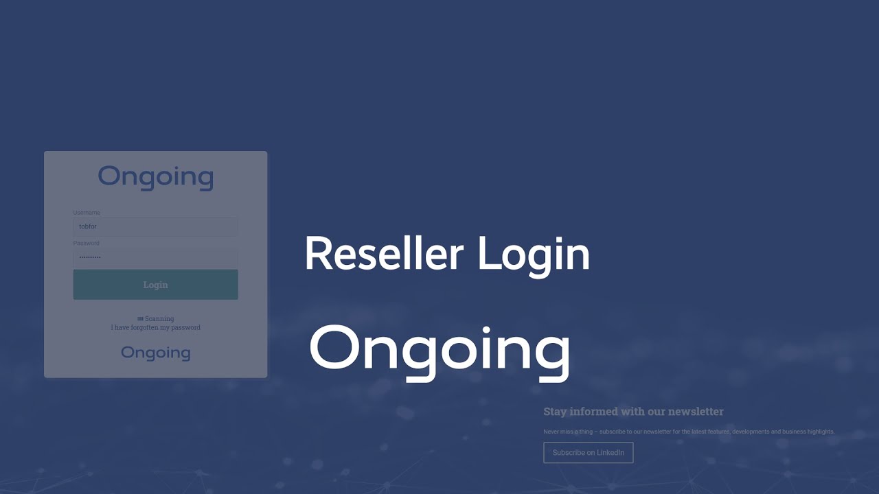 Create and work with the free-of-charge reseller login in Ongoing WMS ...