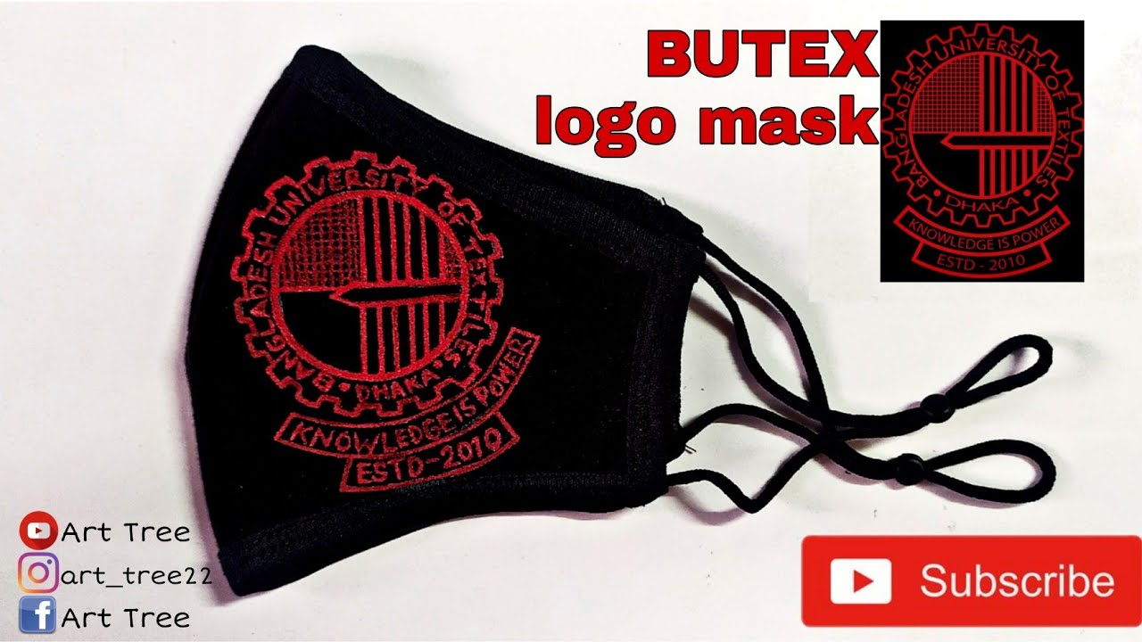 BUTEX handpainted logo mask|Art tree - YouTube