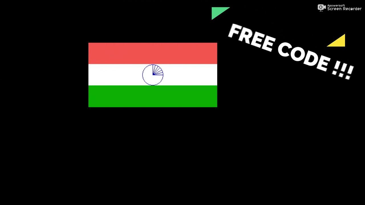 Indian Flag Using Turboo C++🇮🇳 | Graphics in C++ | Turboo C/C++ | Free ...
