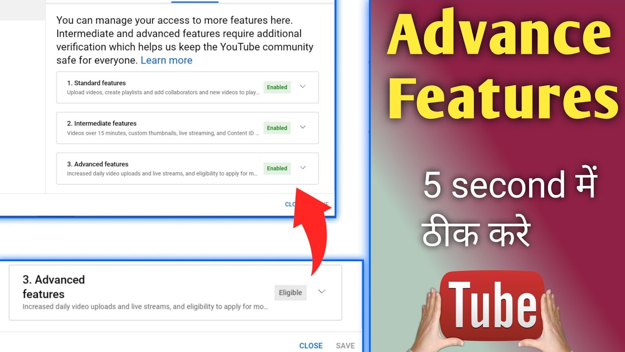YouTube advance features problem 2023, YouTube Advanced Features Disabled | YouTube advance ...