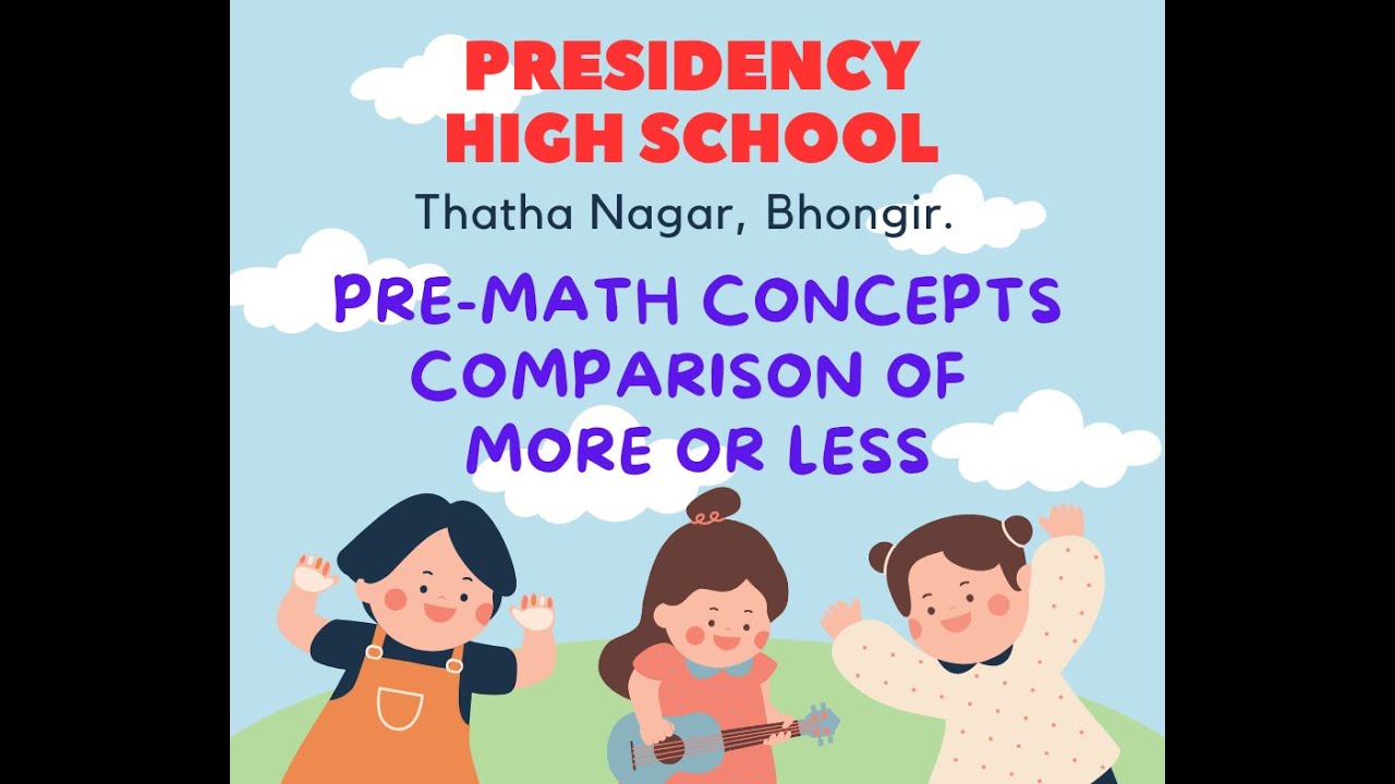 Pre math Concepts, Comparison of more or less|Presidency High School ...