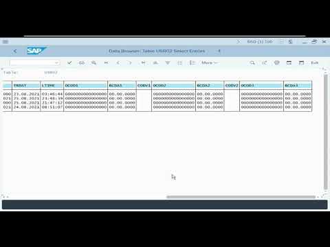 USR02 table to view users data in SAP - YouTube