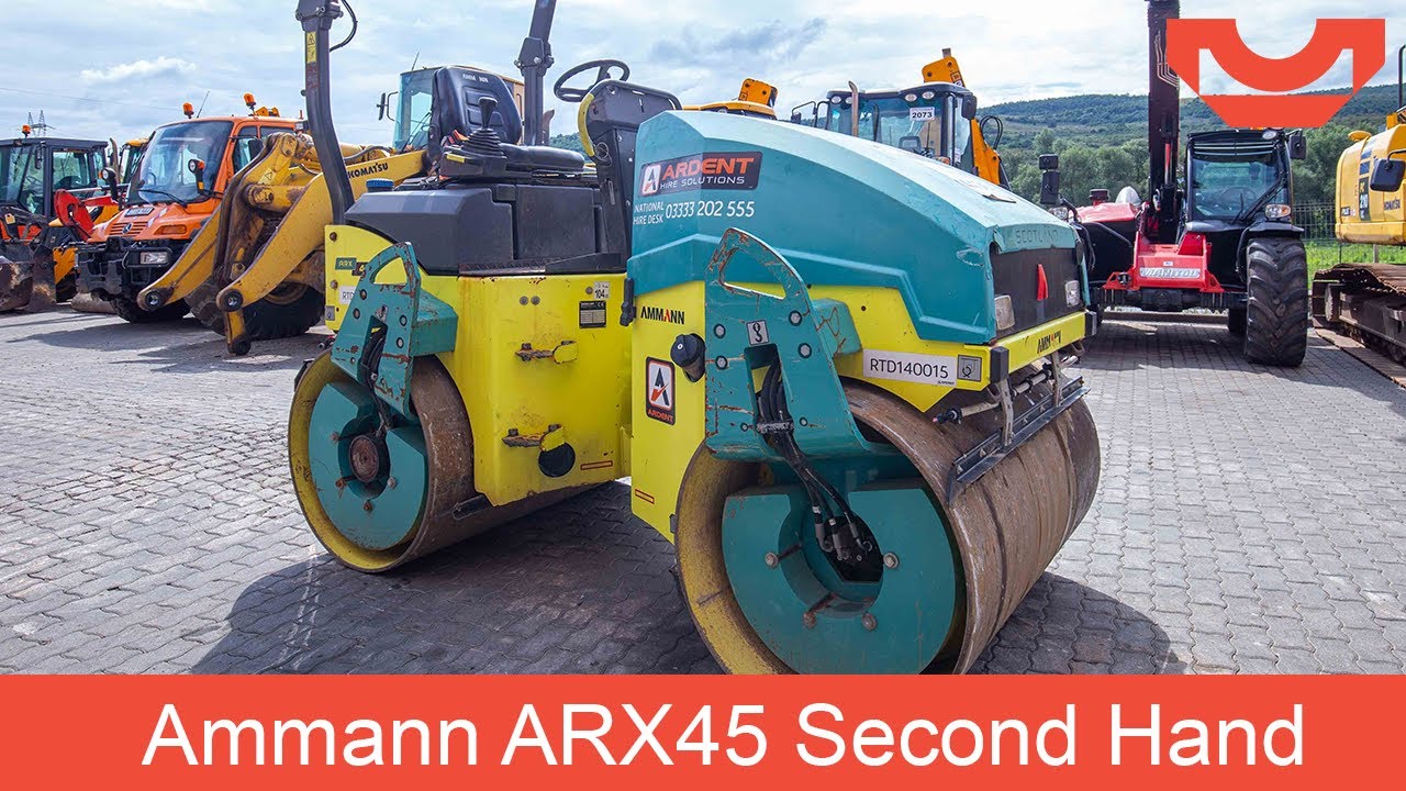 Cilindru Compactor Mic Ammann ARX45 Second Hand - YouTube
