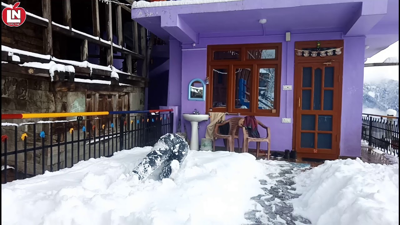 View of snow in Dec .2019 Historical village sapni (kinnaur) HP - YouTube