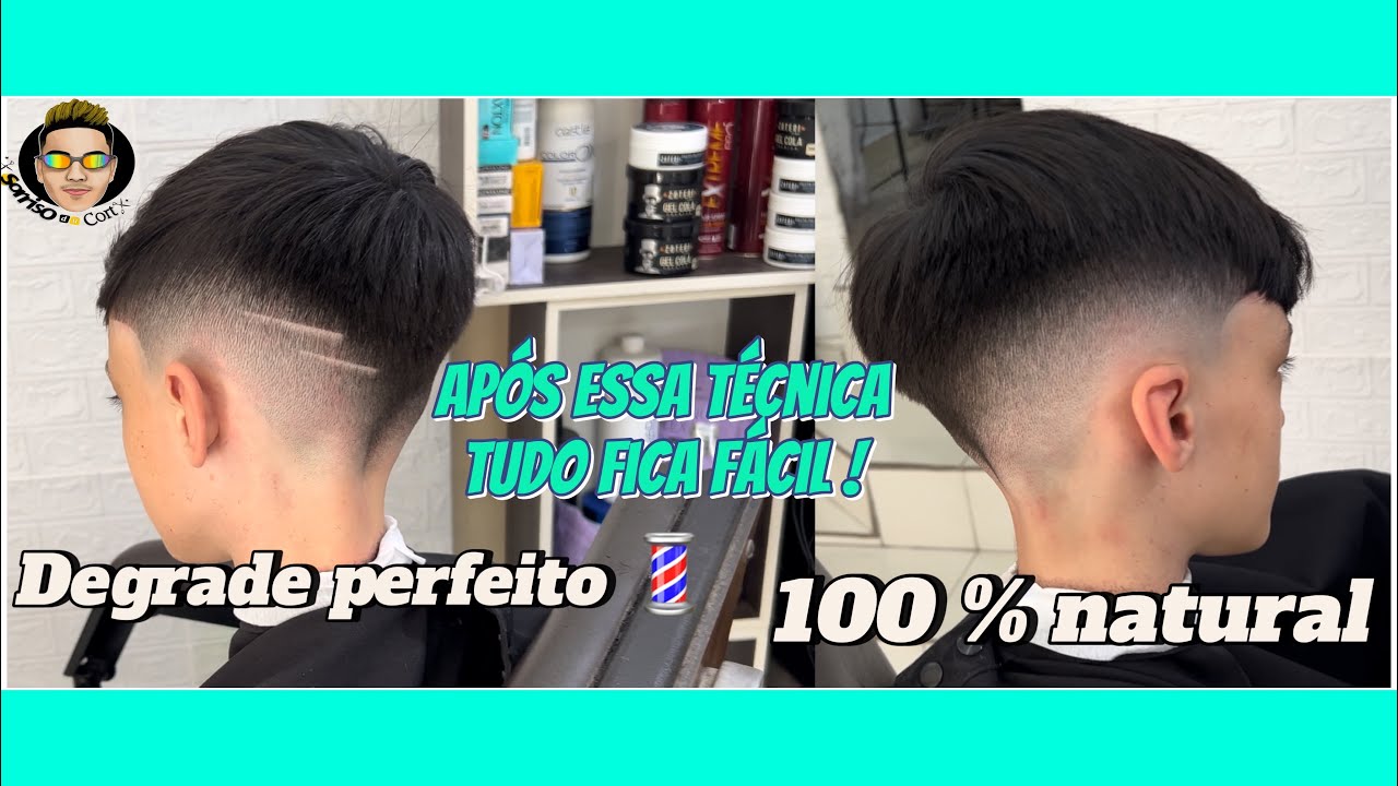 DEGRADE MASCULINO DEGRADE EM V PASSO A PASSO 💈#barbershop #tutorial # ...