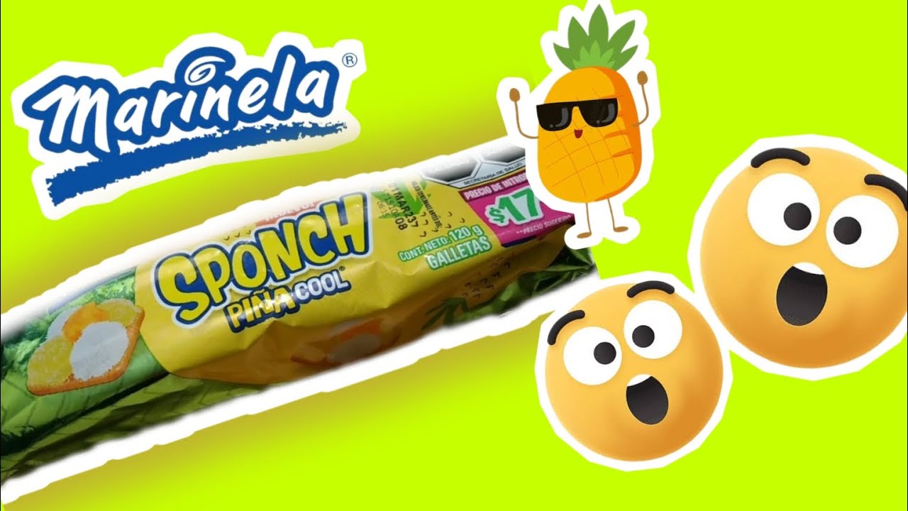 Probando las SPONCH PIÑA COOL de #marinela - YouTube
