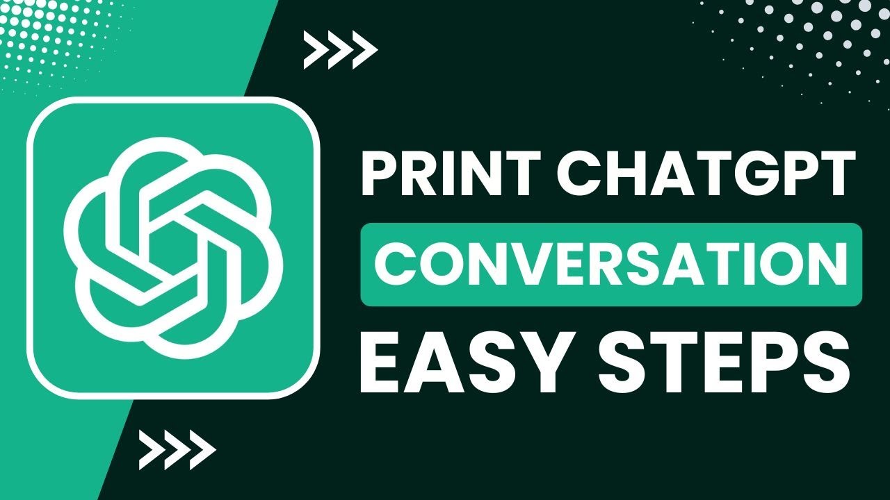 How to Print ChatGPT Conversation ! - YouTube