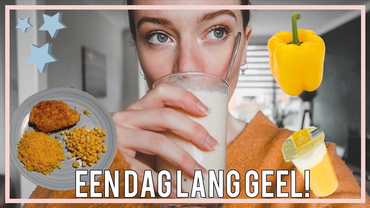 24 UUR alleen GEEL ETEN! - Anouk Oostenbrink - YouTube