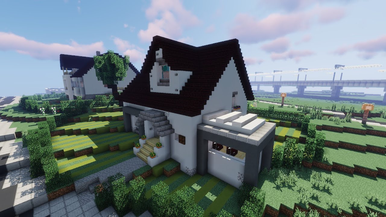 Minecraft: Suburban House timelapse and tour - YouTube