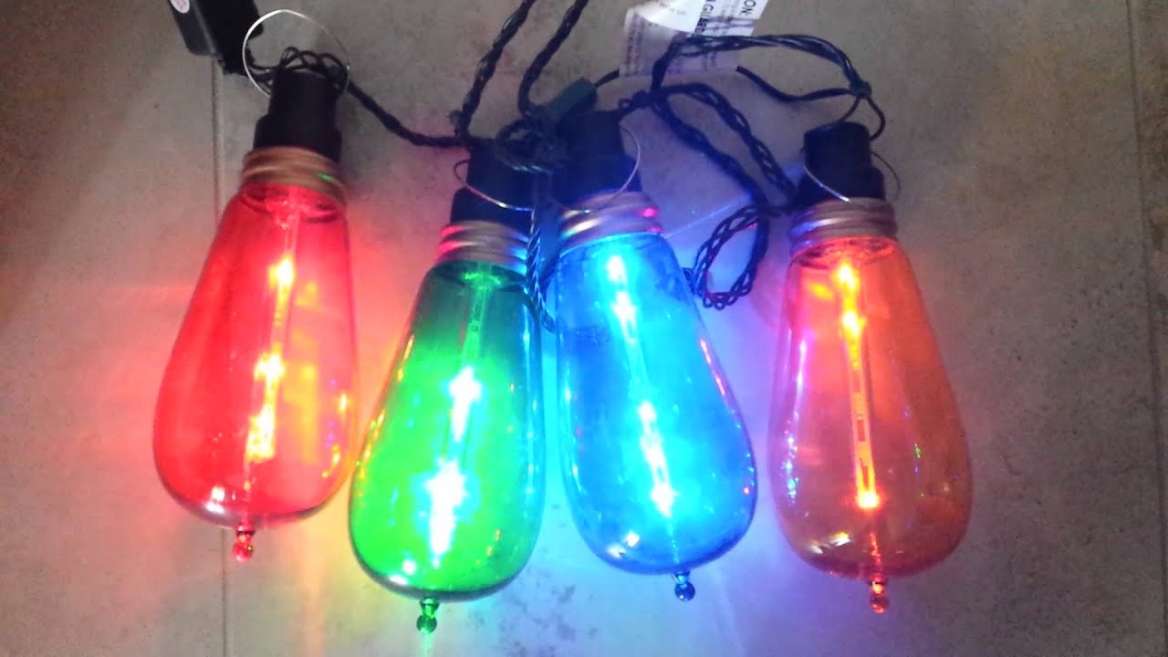 Gemmy Glimmer LED string lights - YouTube