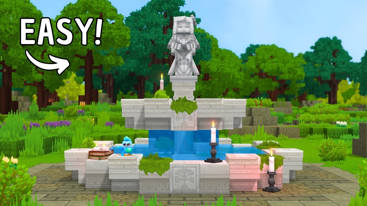 Hytale | How to build a Fountain | Tutorial - YouTube