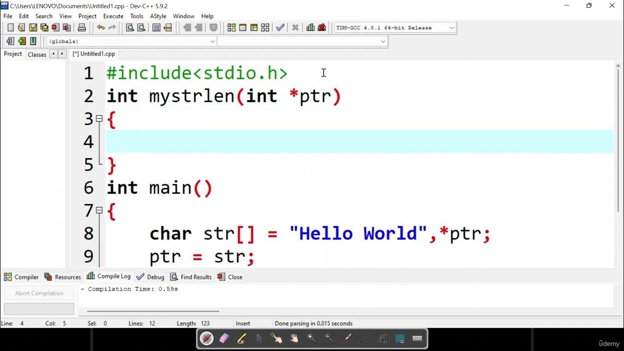 47 Finding the Length of a String Using Pointers in C: Efficient String Length Determination ...