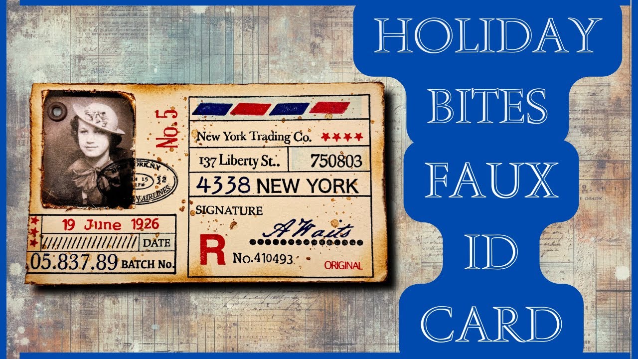 HOLIDAY BITES - FAUX ID CARD - USING @CraftybyToni Stamps - YouTube