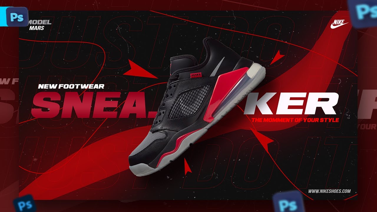 How To Make Shoes Poster Design In Photoshop | Photoshop Tutorials ...