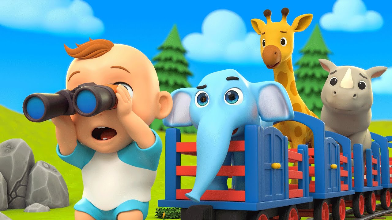 Learn Safari Animals on the Colorful Choo Choo Train | Baby Coco's Kids ...