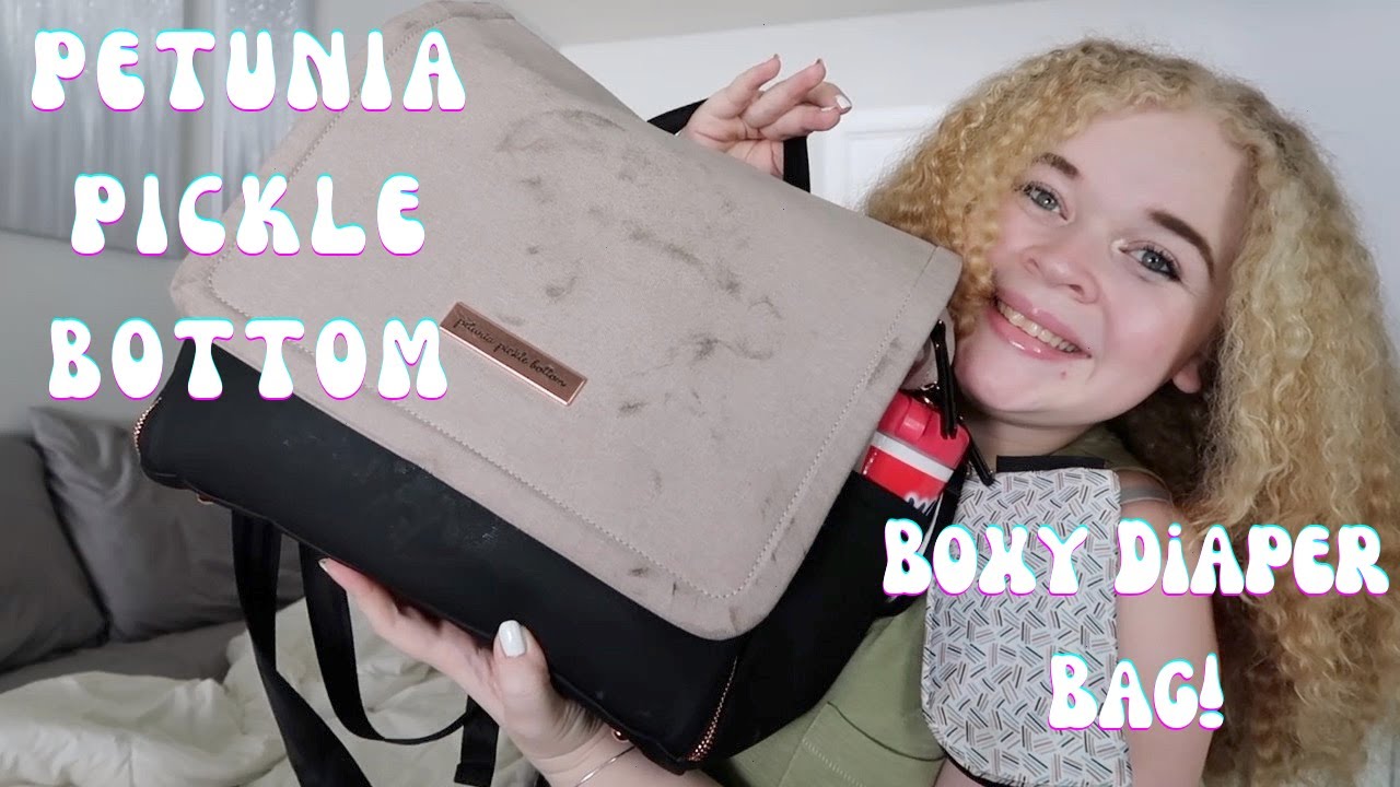 PETUNIA PICKLE BOTTOM | Boxy Diaper Bag Review! | Sand:Black - YouTube