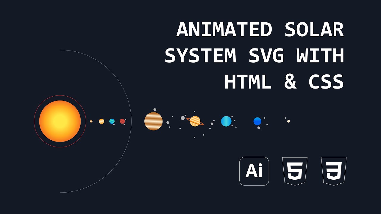 Solar System SVG Animation | HTML & CSS | From Design To Code - YouTube