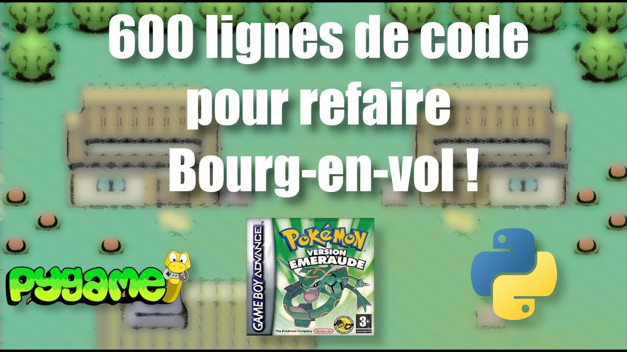 J'ai recréé le premier village de Pokémon Emeraude avec Pygame - YouTube
