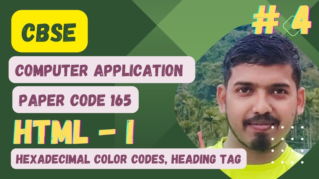 Html I Cbse Class 10 Computer Applications 165 By Sumita Arora Part 4 Youtube