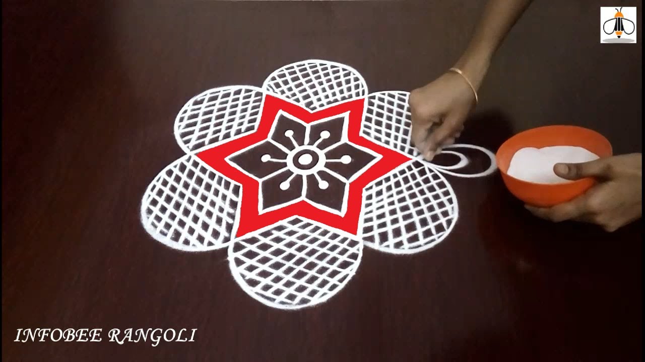 Friday Rangoli Design || Free Hand Rangoli || Easy Kolam || Friday ...
